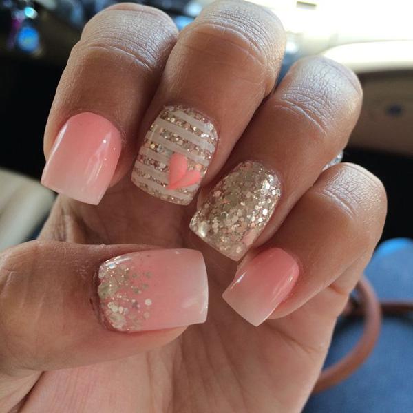 37 Beautiful Pink Glitter Nail Art Ideas Nail Design Ideaz