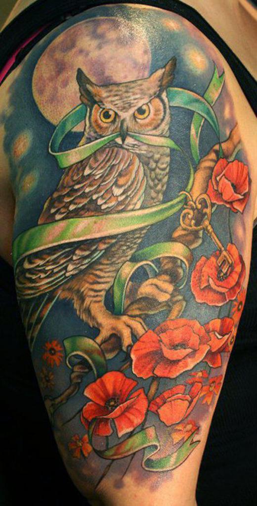 55 Awesome Owl Tattoos | Art and Design