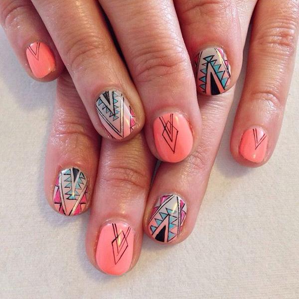 65 Colorful Tribal Nails Make You Look Unique | Art and Design