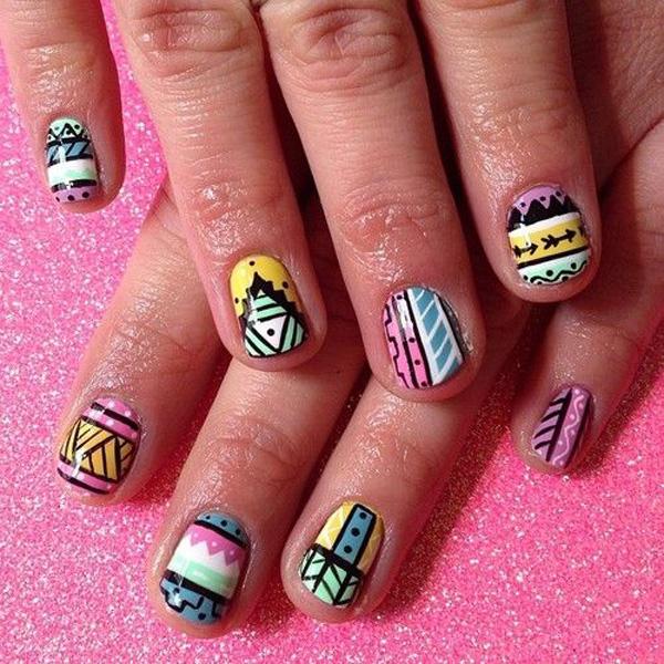 65 Colorful Tribal Nails Make You Look Unique | Art and Design