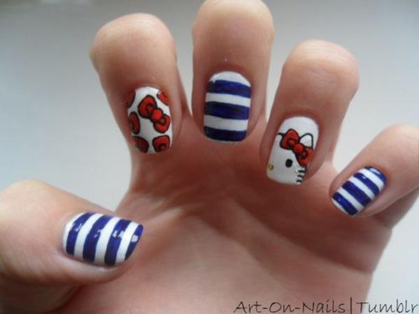 50 Hello Kitty Nail Designs Art And Design