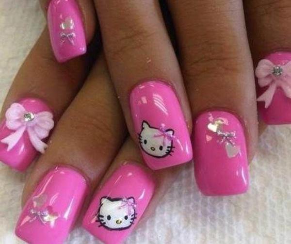 50 Hello Kitty Nail Designs Art And Design