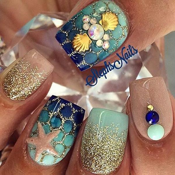 45 Ocean Nail Art Ideas Thuy San Plus