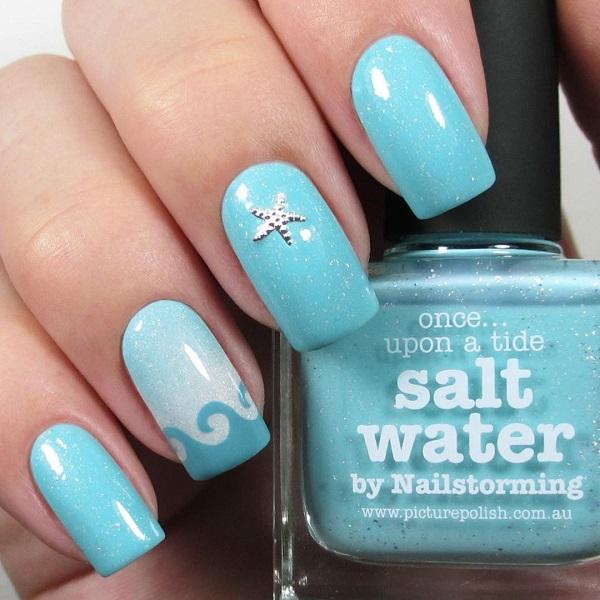 Dive Into The Depths Of Style With 50 Captivating Ocean Inspired Nail