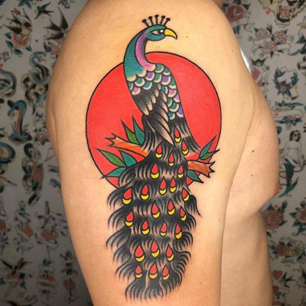 Peacock Tail Tattoo