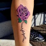50 Purple Rose Tattoo Designs with Meanings | Art and Design