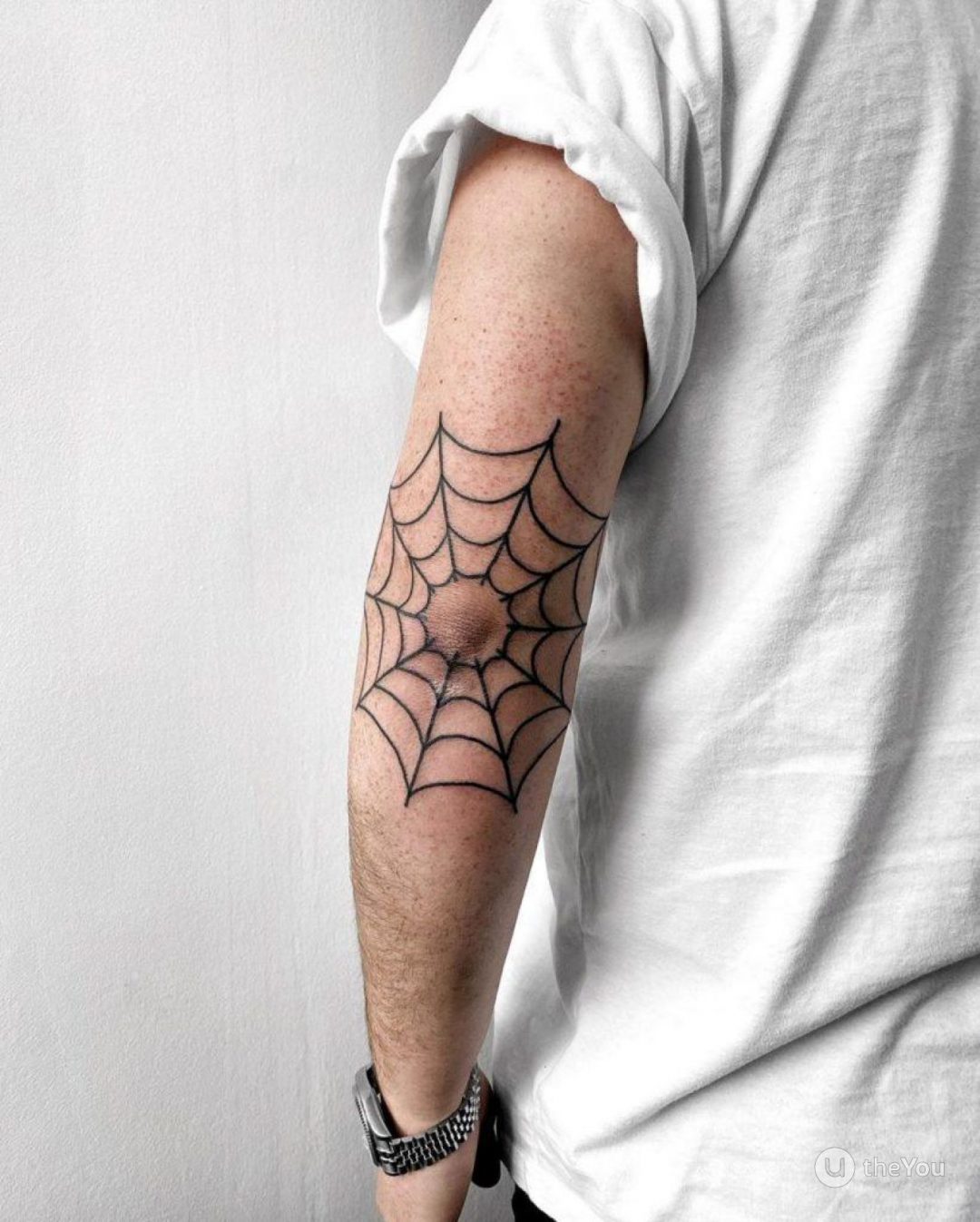 40 Striking Elbow Spiderweb Tattoo Designs | Art and Design